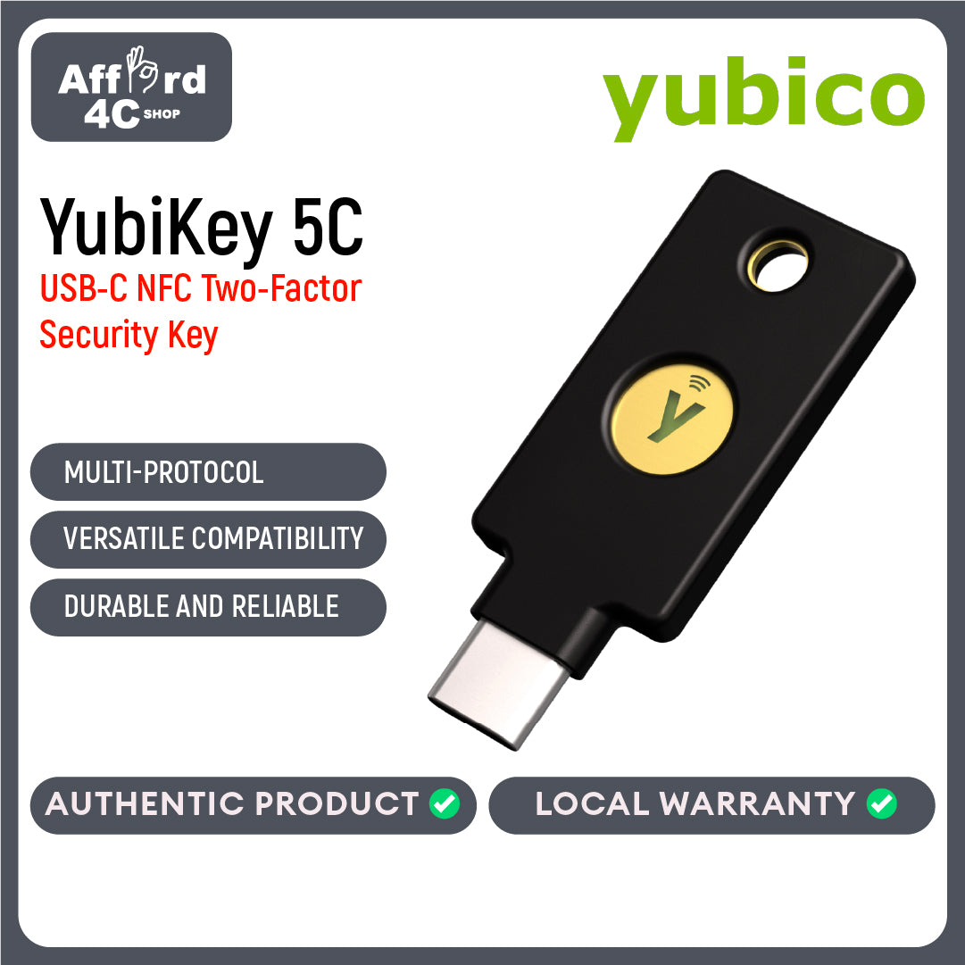 Yubico - YubiKey 5C NFC - Two Factor Authentication USB and NFC Securi